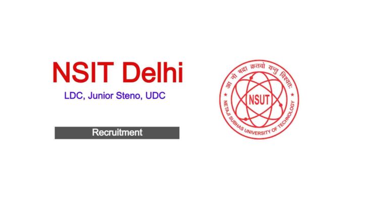 NSIT Delhi Recruitment 2026 Apply Online @nsut.ac.in - Sarkari Info