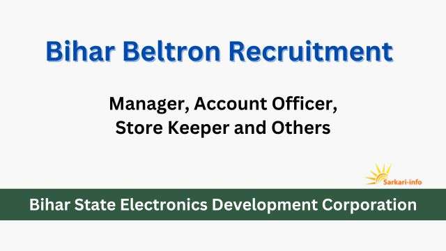 Bihar Beltron Recruitment 2026 | बिहार बेल्ट्रॉन भर्ती अधिसूचना ...